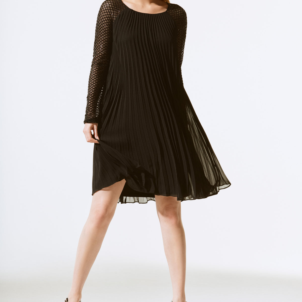 Joseph Ribkoff - 243778 Pleated Chiffon Dress – Magazine Designer Clothing