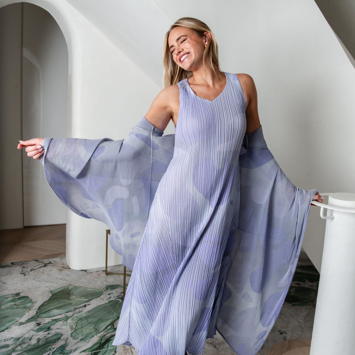 Alquema - AD1072L-LYH Long Estrella Dress – Magazine Designer Clothing