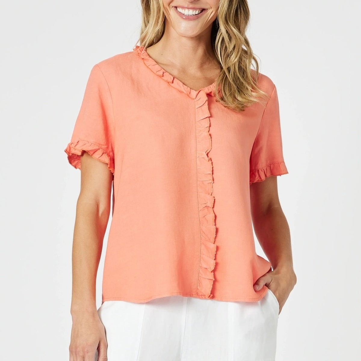 Gordon Smith - Lino Tiffany Top – Magazine Designer Clothing
