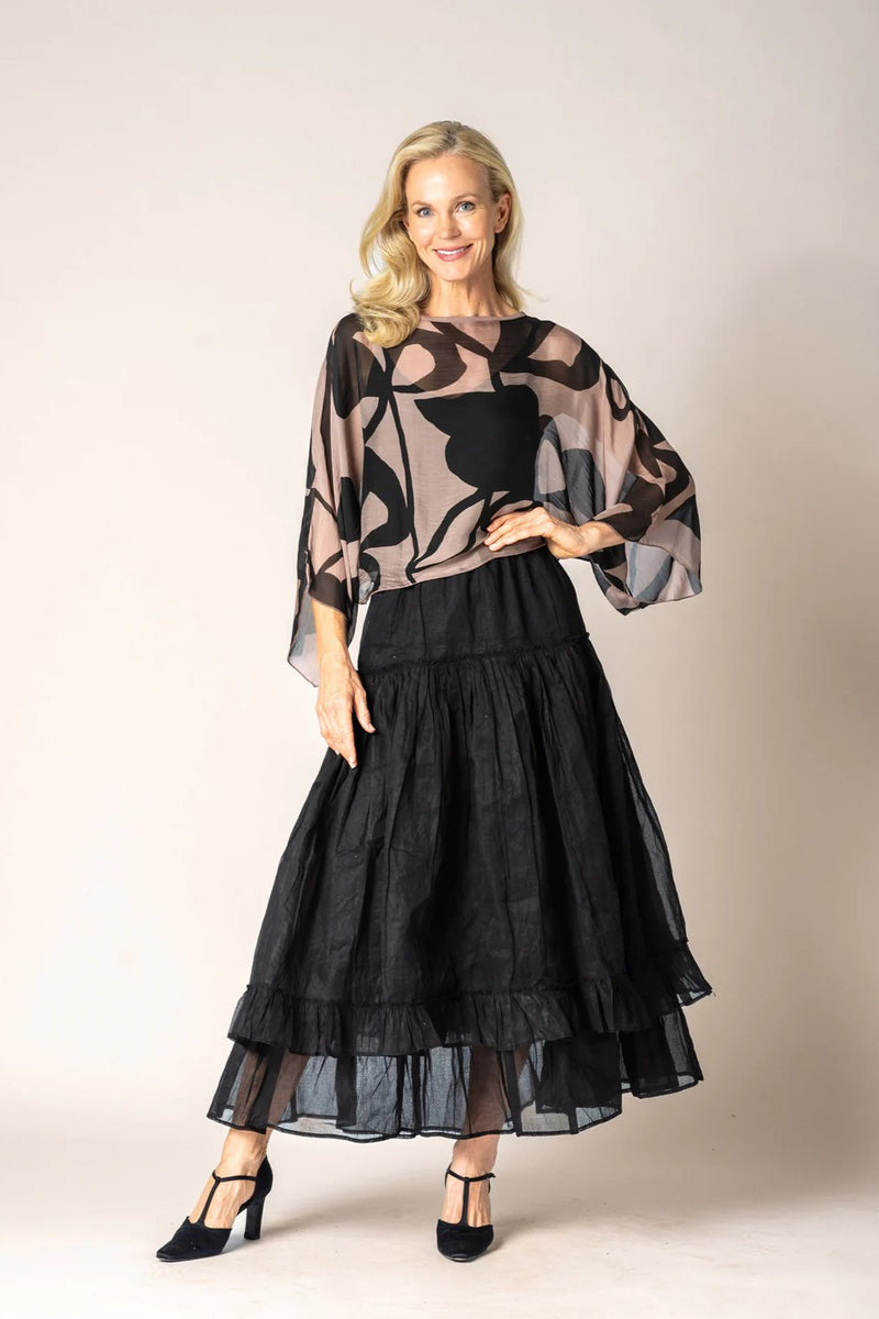 Imagine Fashion - AIM6003BK Elowen Organza Skirt – Magazine Designer ...