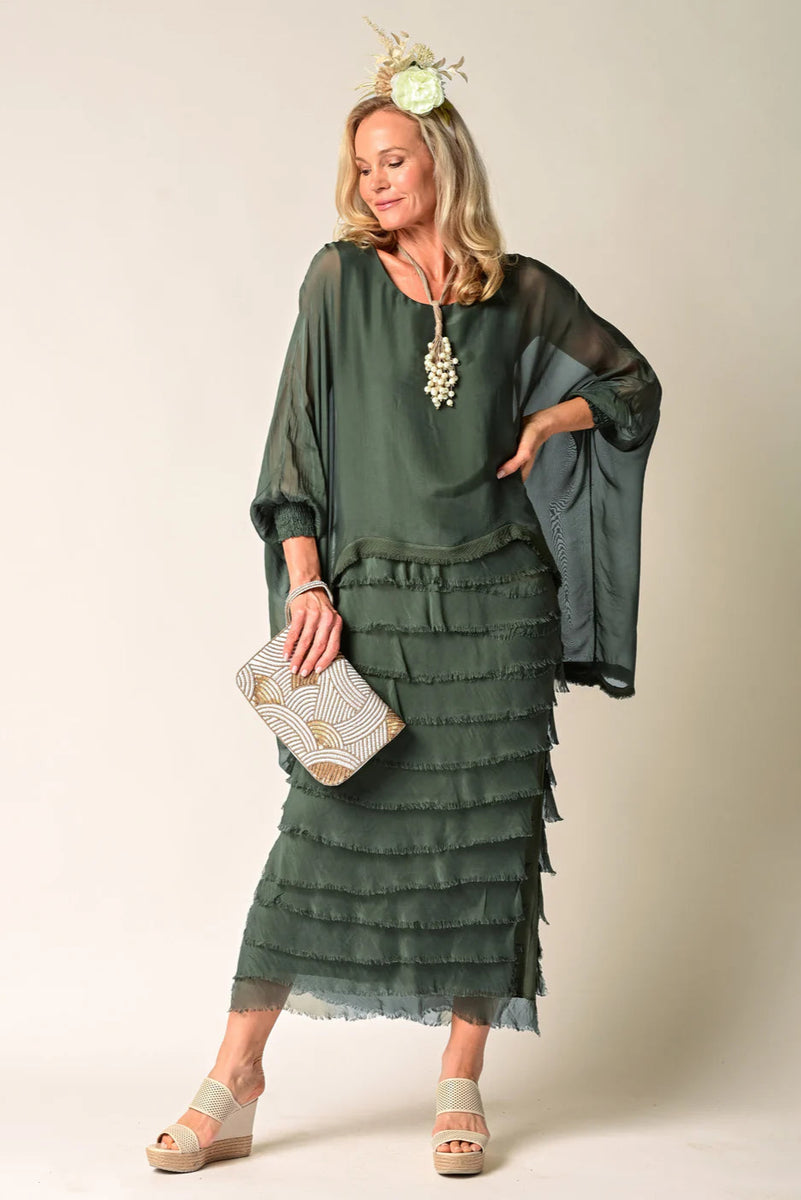 Imagine Fashion - 10IM38621K Netty Silk Dress – Magazine Designer Clothing