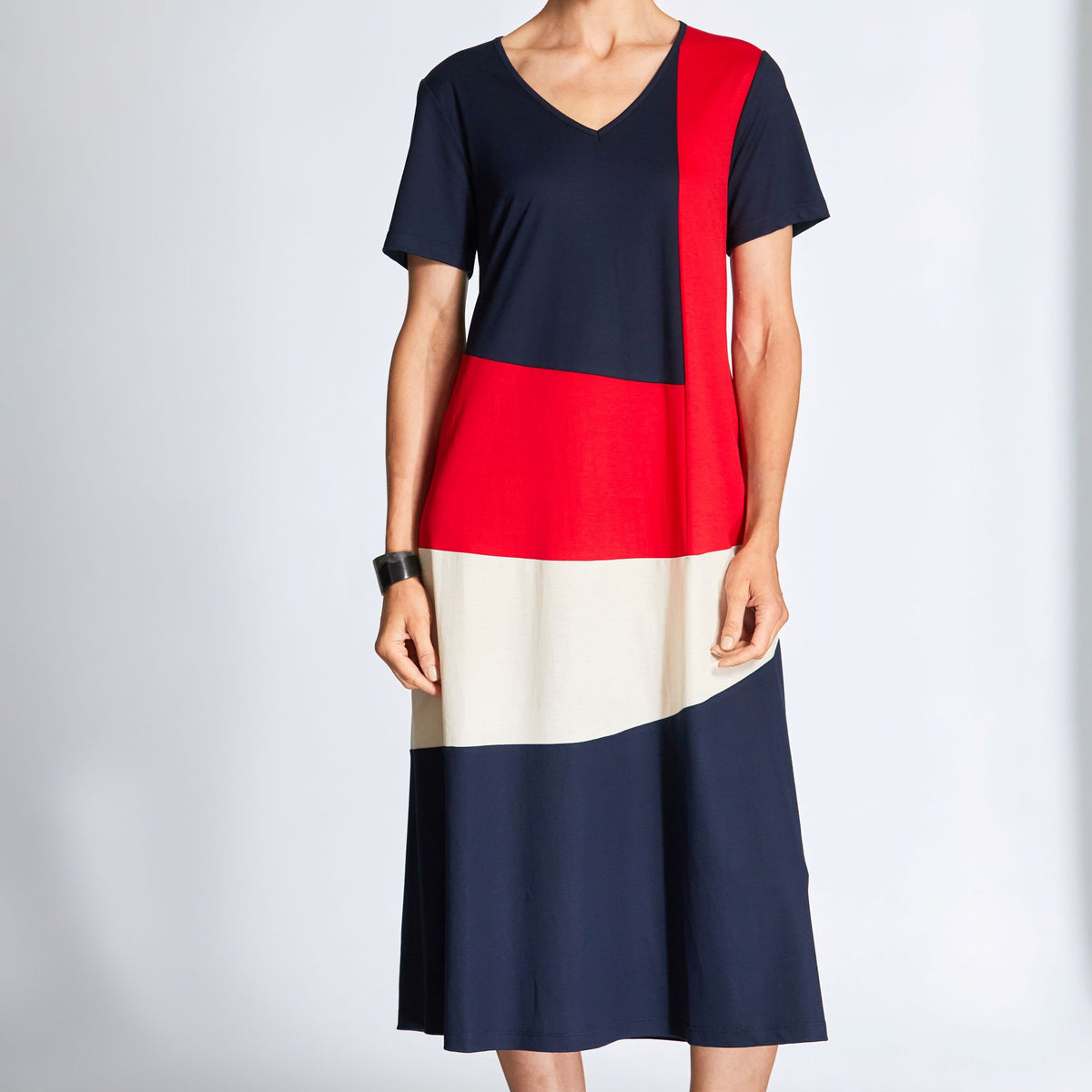 Peruzzi - Colour Block Long Dress – Magazine Designer Clothing