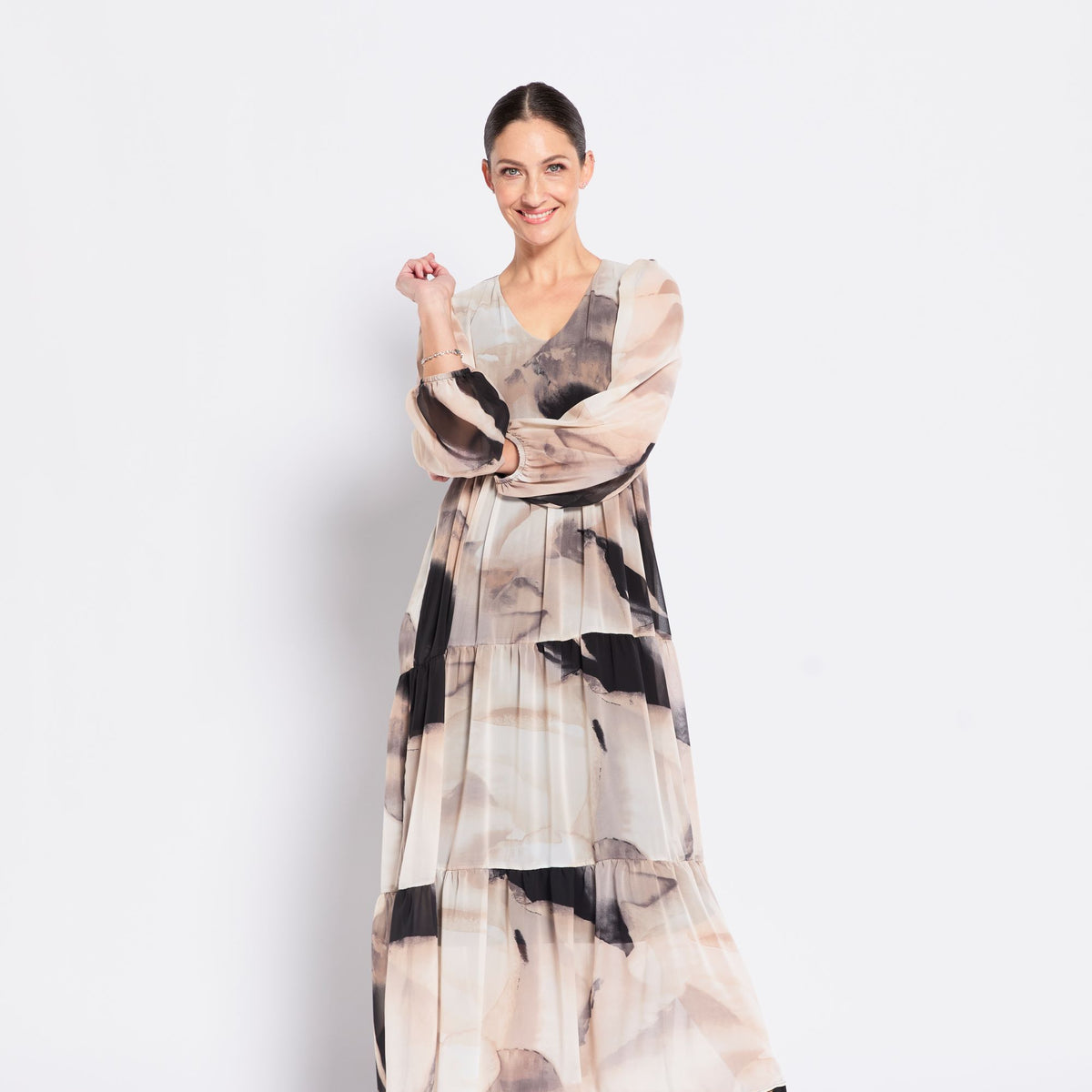 Philosophy - Dream Billow Sleeve Maxi Tiered Dress – Magazine Designer ...