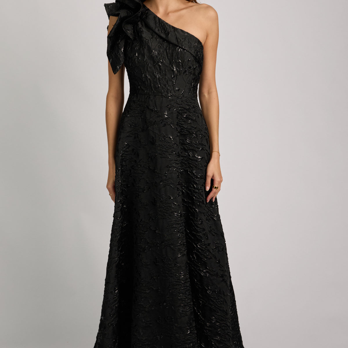 Romance - Crechia Jacquard One Shoulder Dress – Magazine Designer Clothing