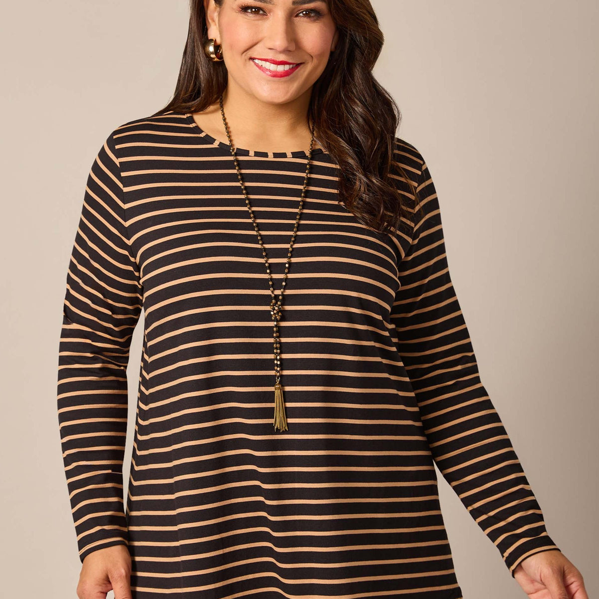 Swish - 540094 Long Sleeve Stripe Knit Tee – Magazine Designer Clothing