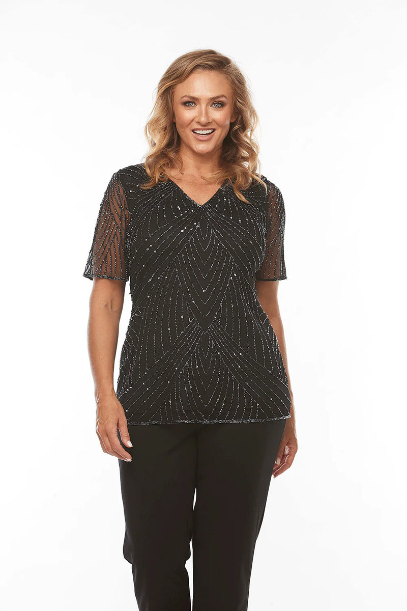 Layla Jones - LJ0246 Beaded Top - Exclusive – Magazine Designer Clothing