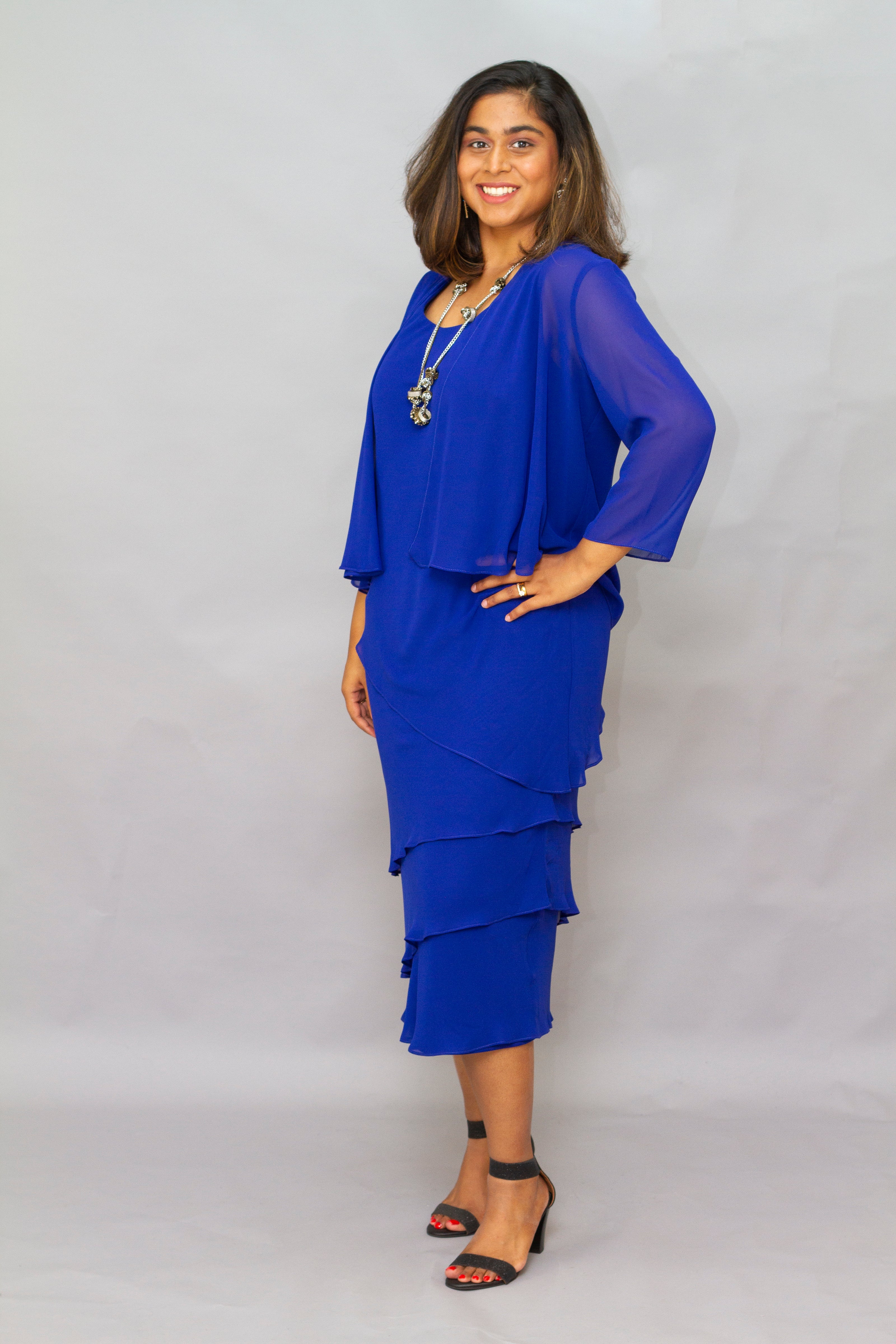 Layla Jones - LJ0359 Layer Dress w Jacket – Magazine Designer Clothing