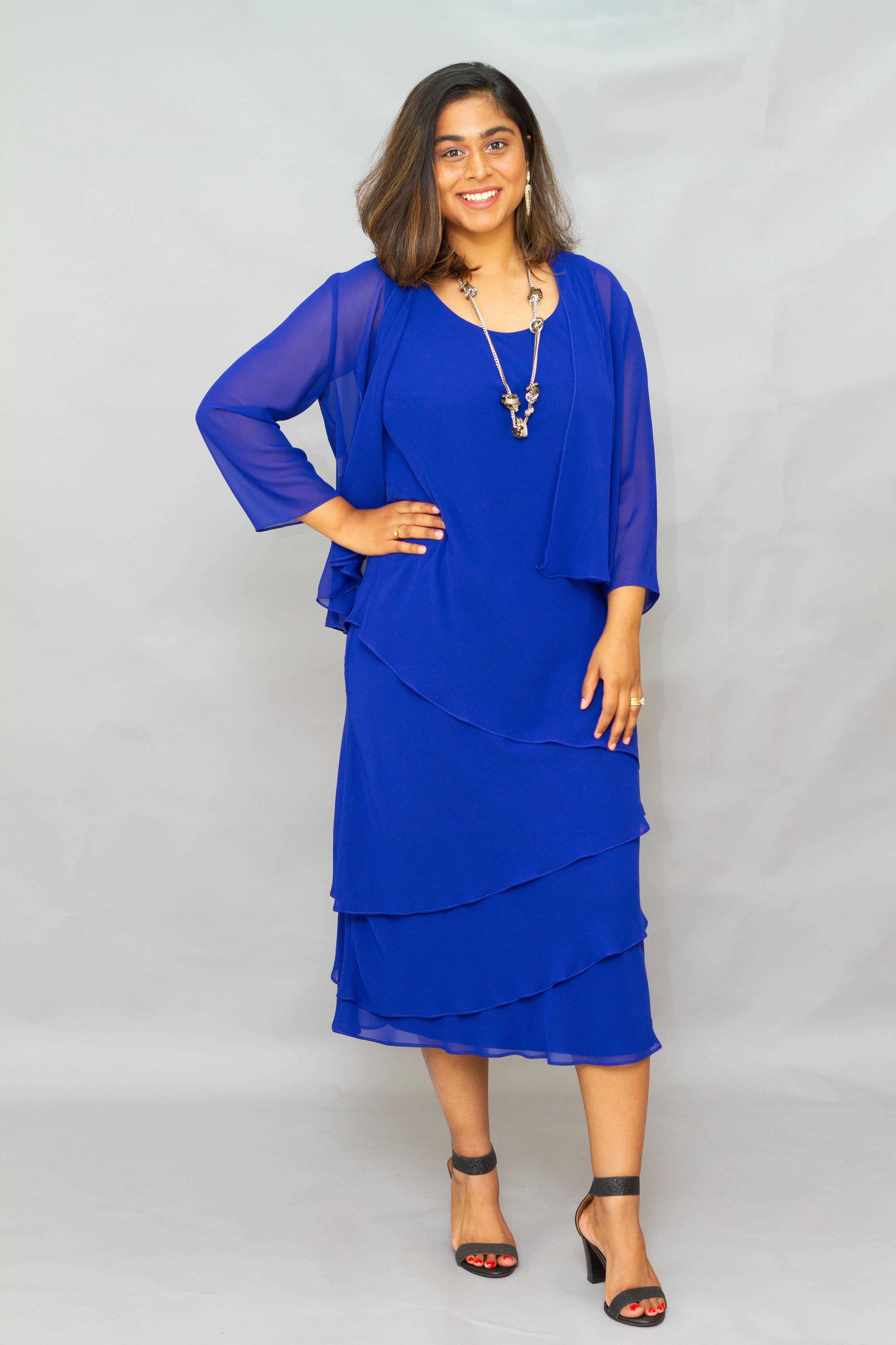 Layla Jones - LJ0359 Layer Dress w Jacket – Magazine Designer Clothing