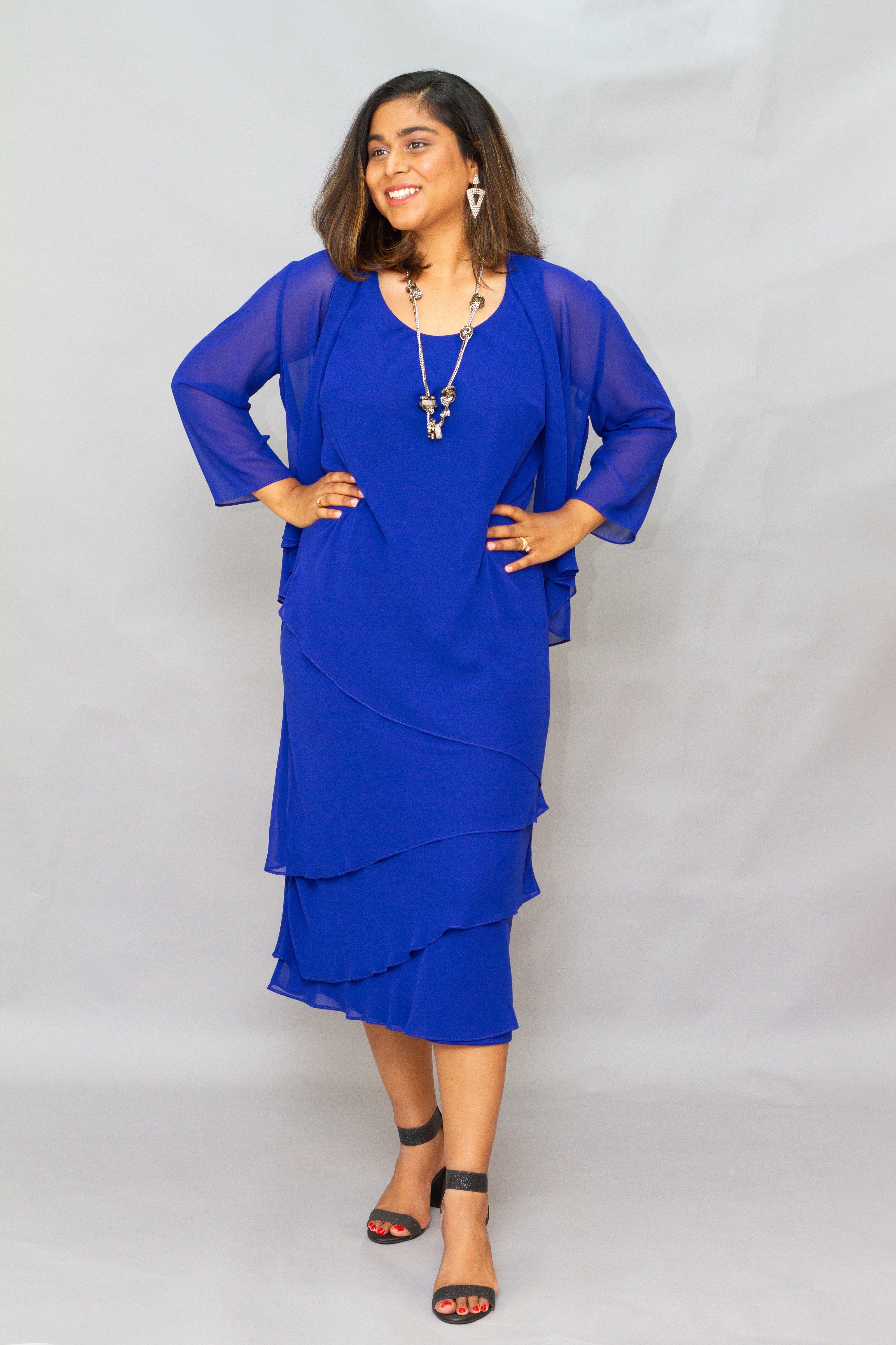 Layla Jones - LJ0359 Layer Dress w Jacket – Magazine Designer Clothing